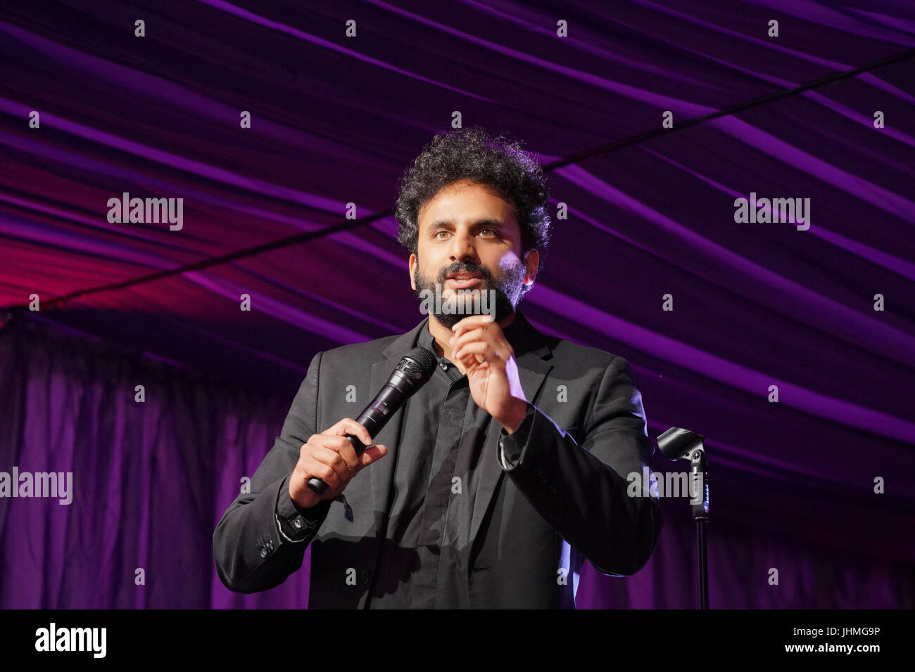 Henham Park, Suffolk, UK. 14th July, 2017. Nish Kumar performing live ...