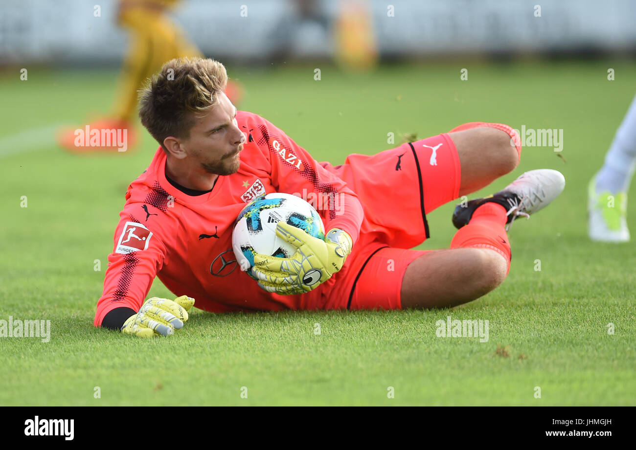 Stuttgart's goalkeeper Ron-Robert Zieler makes a save during the soccer ...