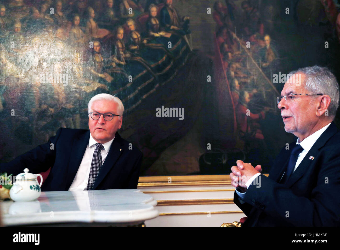 Vienna, Austria. 14th July, 2017. German President Frank-Walter ...