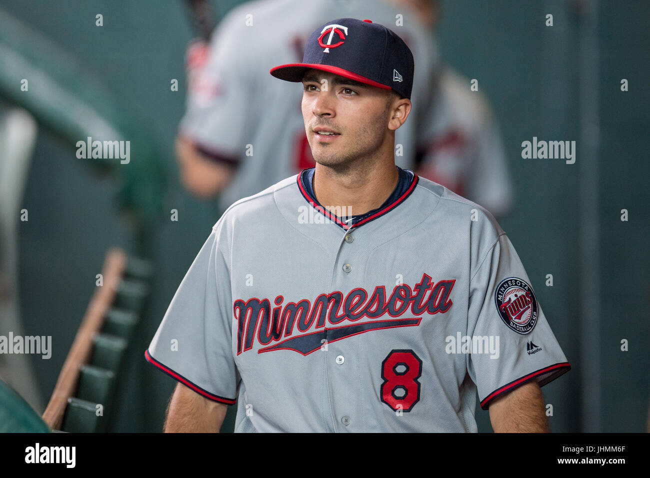 Houston, TX, USA. 14th July, 2017. Minnesota Twins left fielder Zach ...