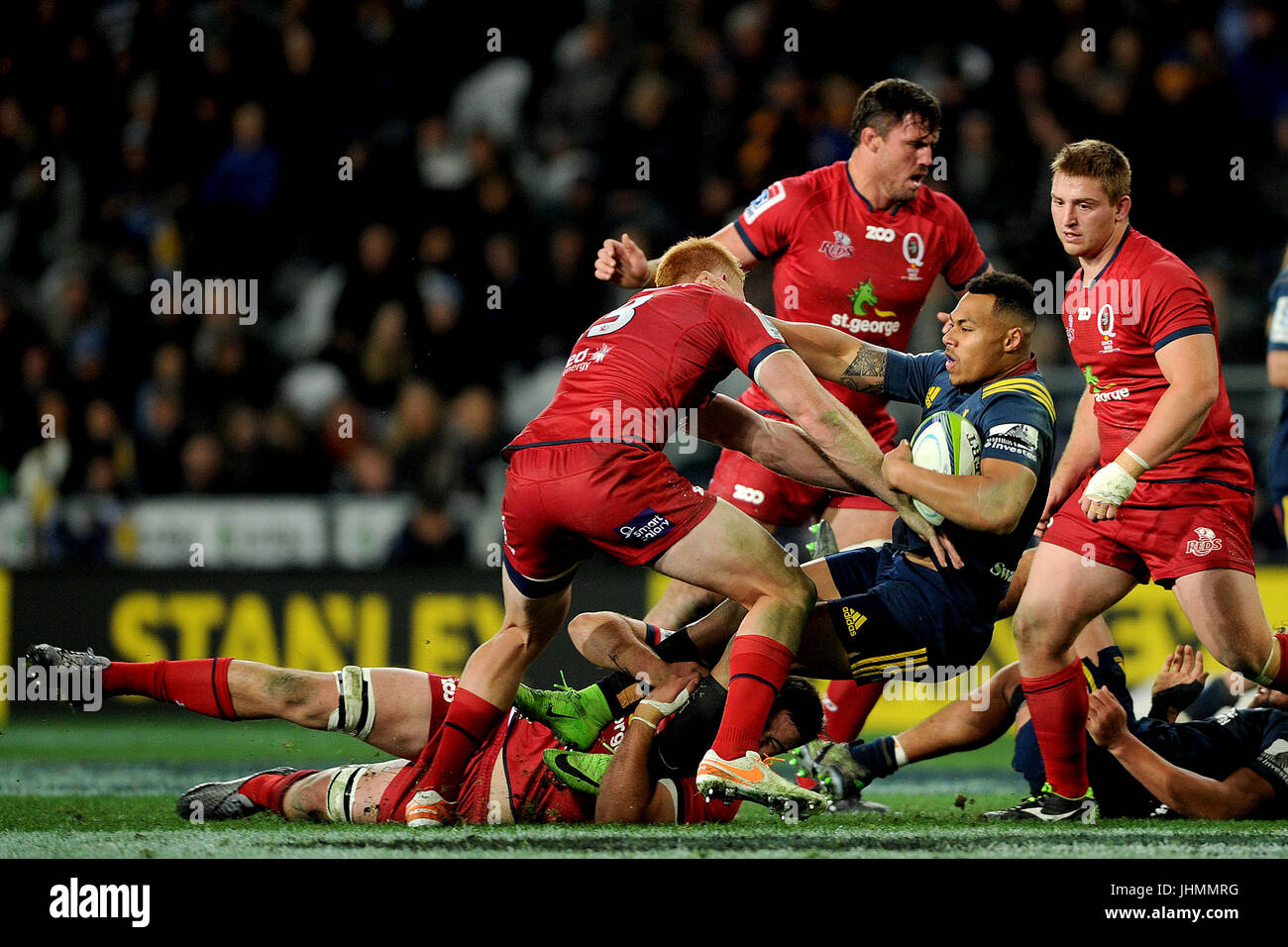 July 14th 2017, Forsyth Barr Stadium, Dunedin, New Zeland; Tevita Li of ...