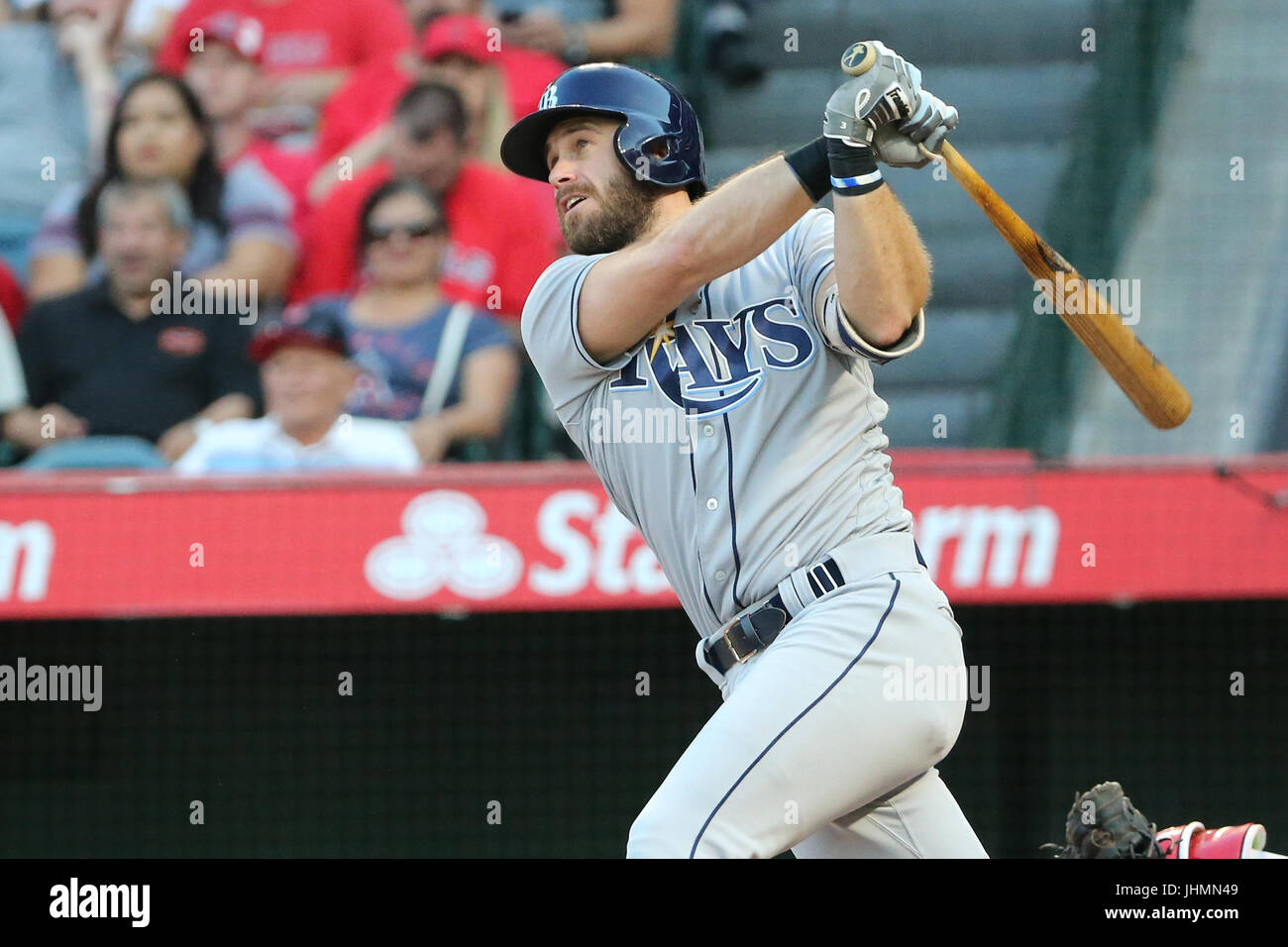 July 14, 2017: Tampa Bay Rays third baseman Evan Longoria (3) homers in ...
