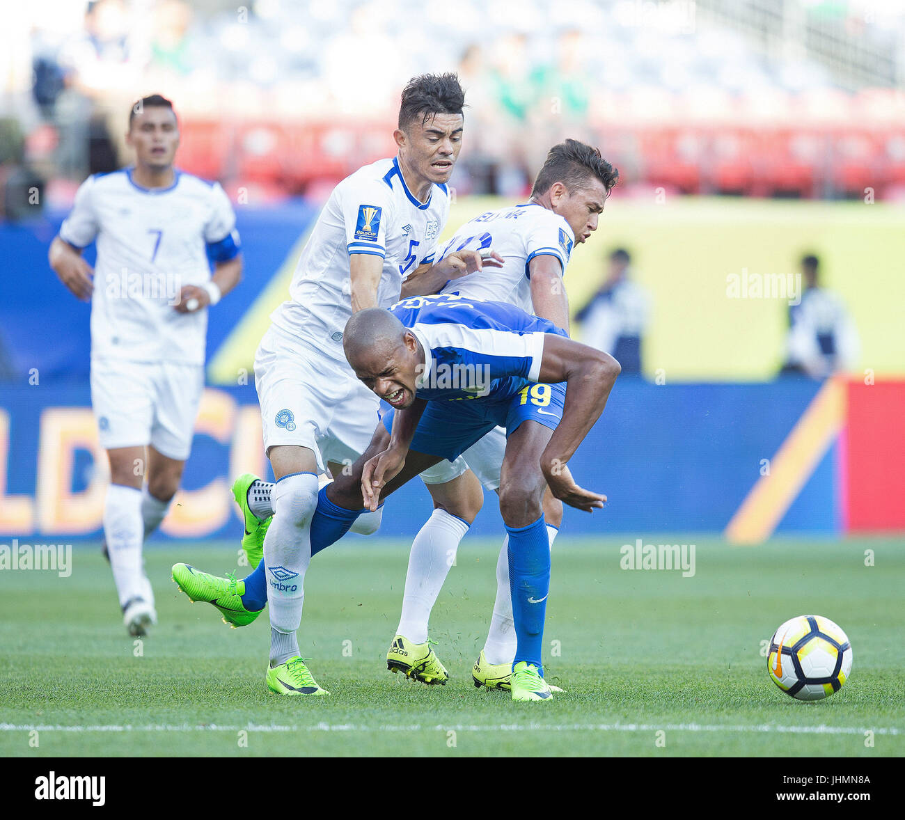Denver, Colorado, USA. 13th July, 2017. Curacao F RANGELO JANGA, lower ...