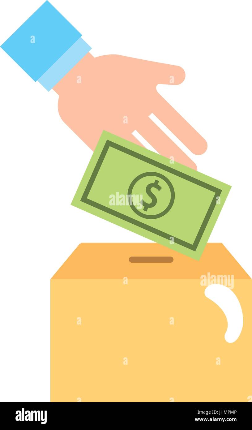 box carton packing with money Stock Vector Image & Art - Alamy