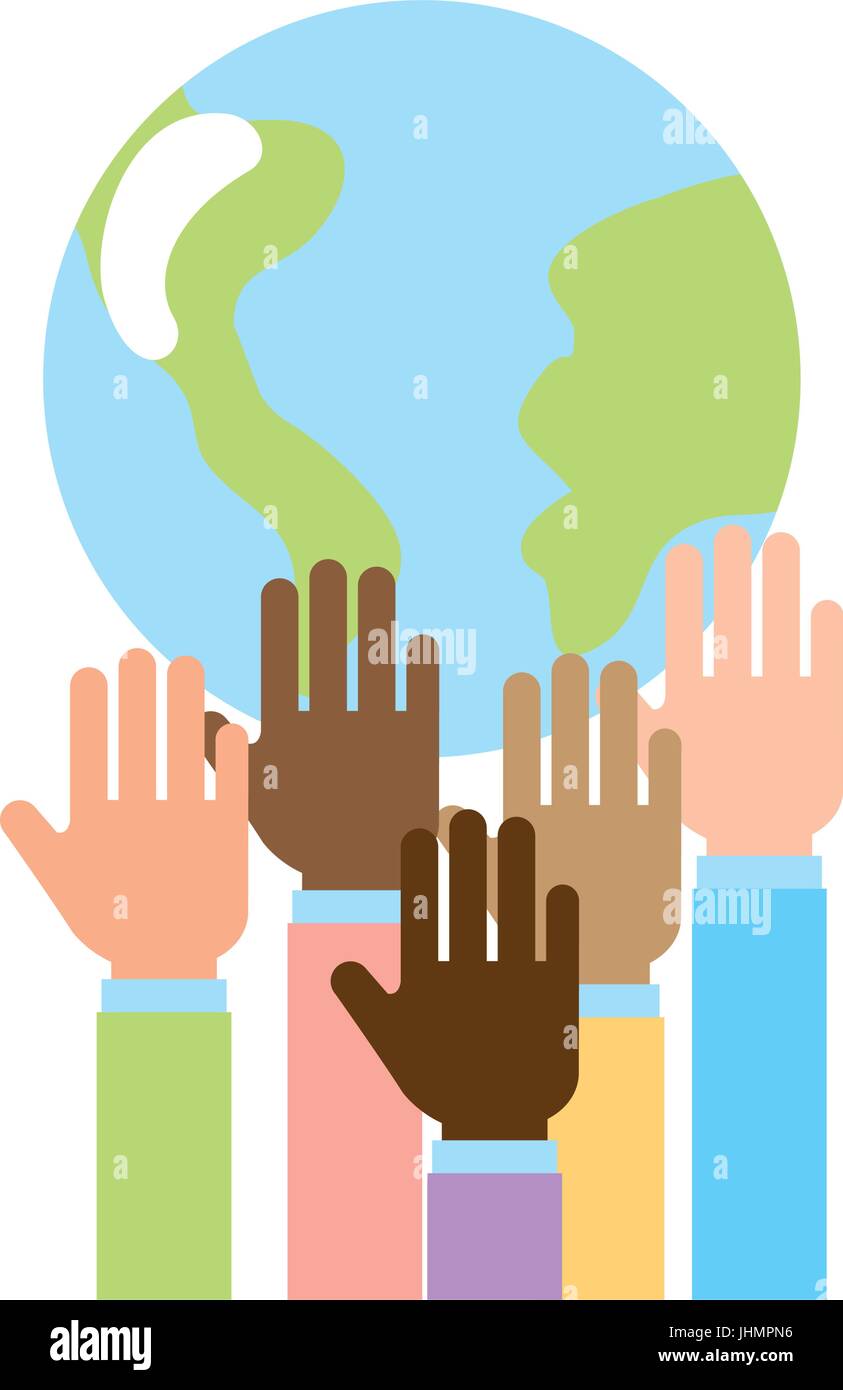 hands human with world planet earth icon Stock Vector Image & Art - Alamy