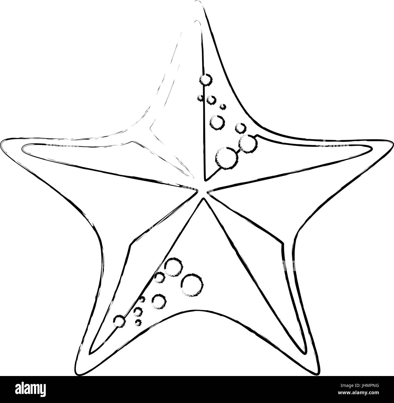 sea star icon over white background vector illustration Stock Vector ...