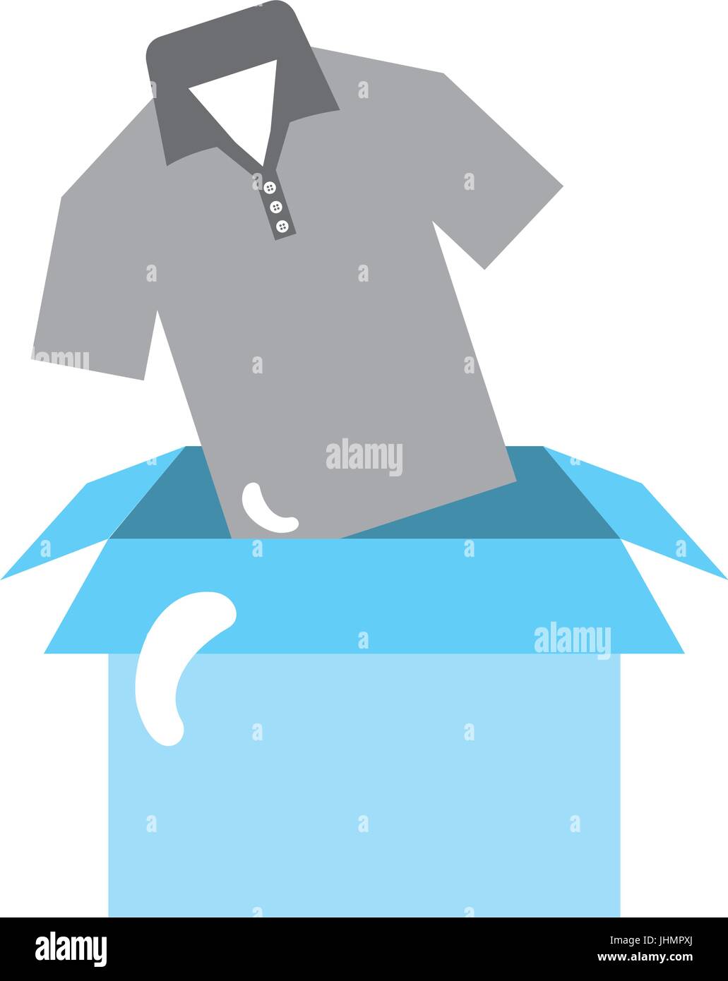 box carton packing with shirt Stock Vector Image & Art - Alamy