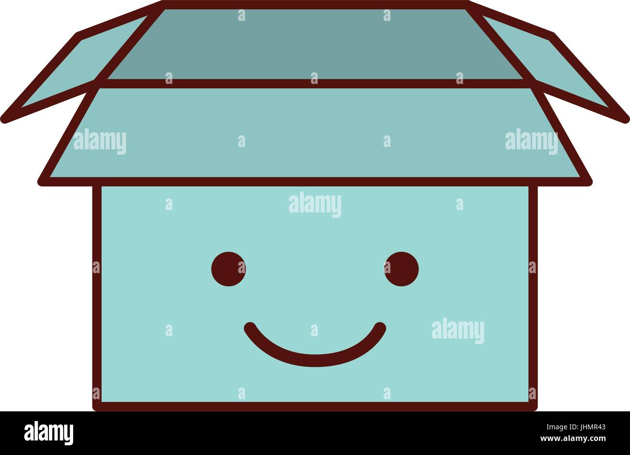 box carton packing kawaii character Stock Vector Image & Art - Alamy