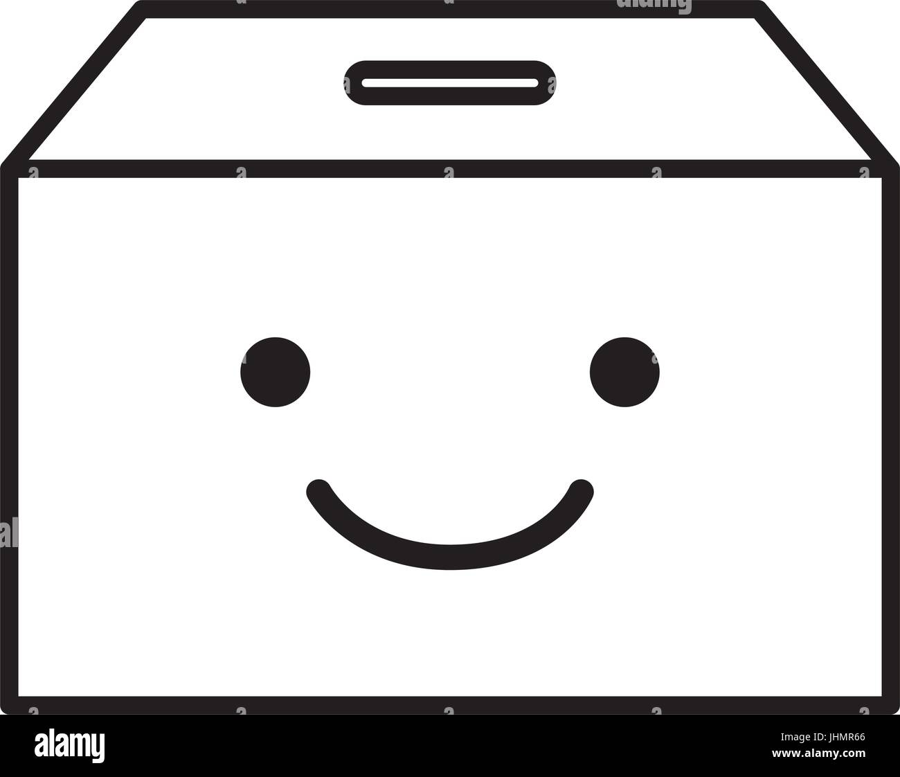 box carton packing kawaii character Stock Vector Image & Art - Alamy