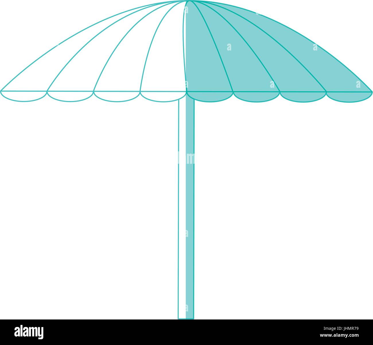 beach parasol icon over white background vector illustration Stock ...