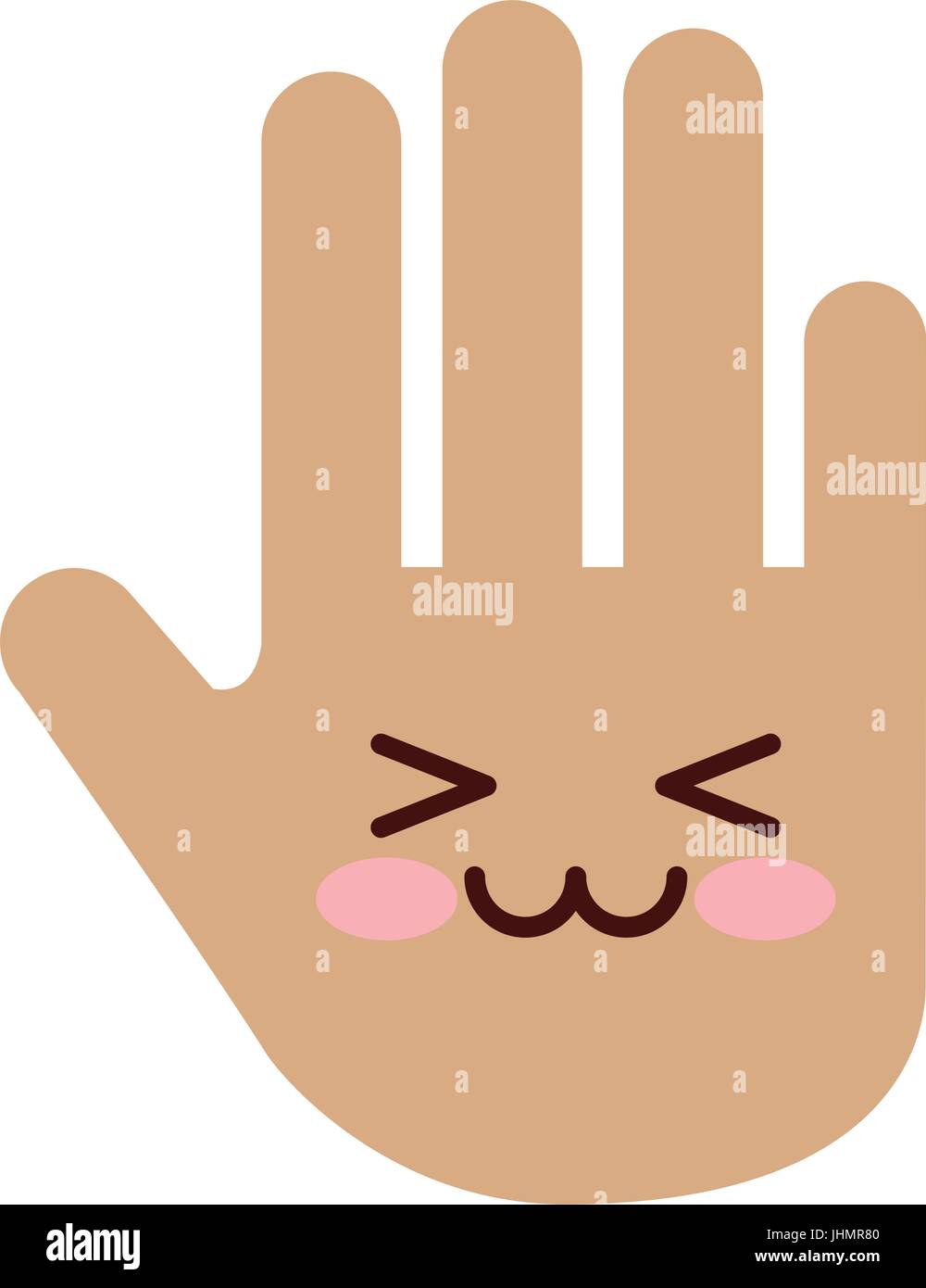 hand human stop kawaii character Stock Vector Image & Art - Alamy