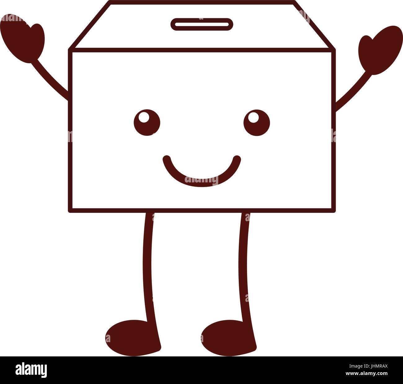 box carton packing kawaii character Stock Vector Image & Art - Alamy