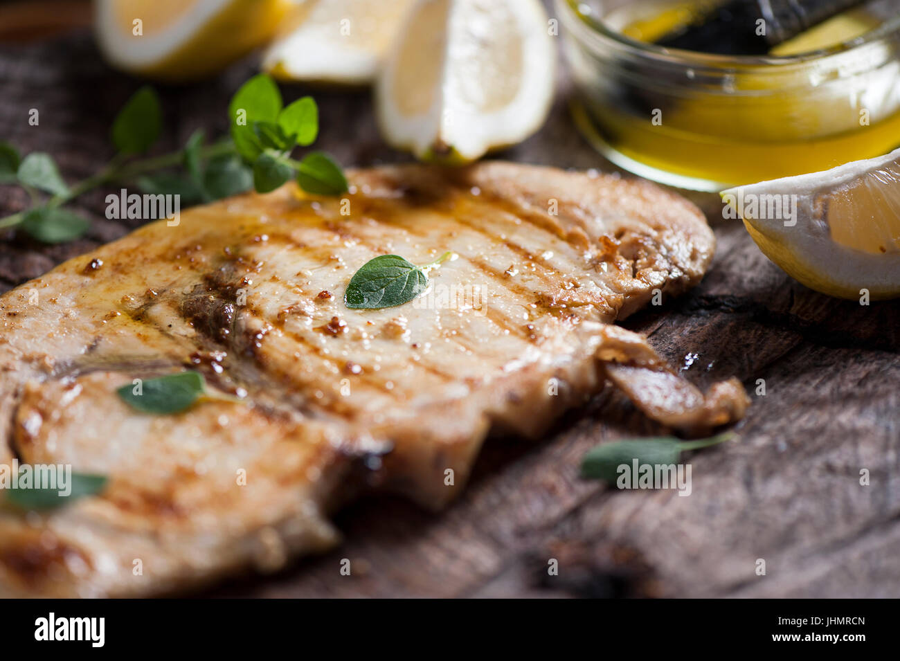 Grilled sword fish Stock Photo - Alamy