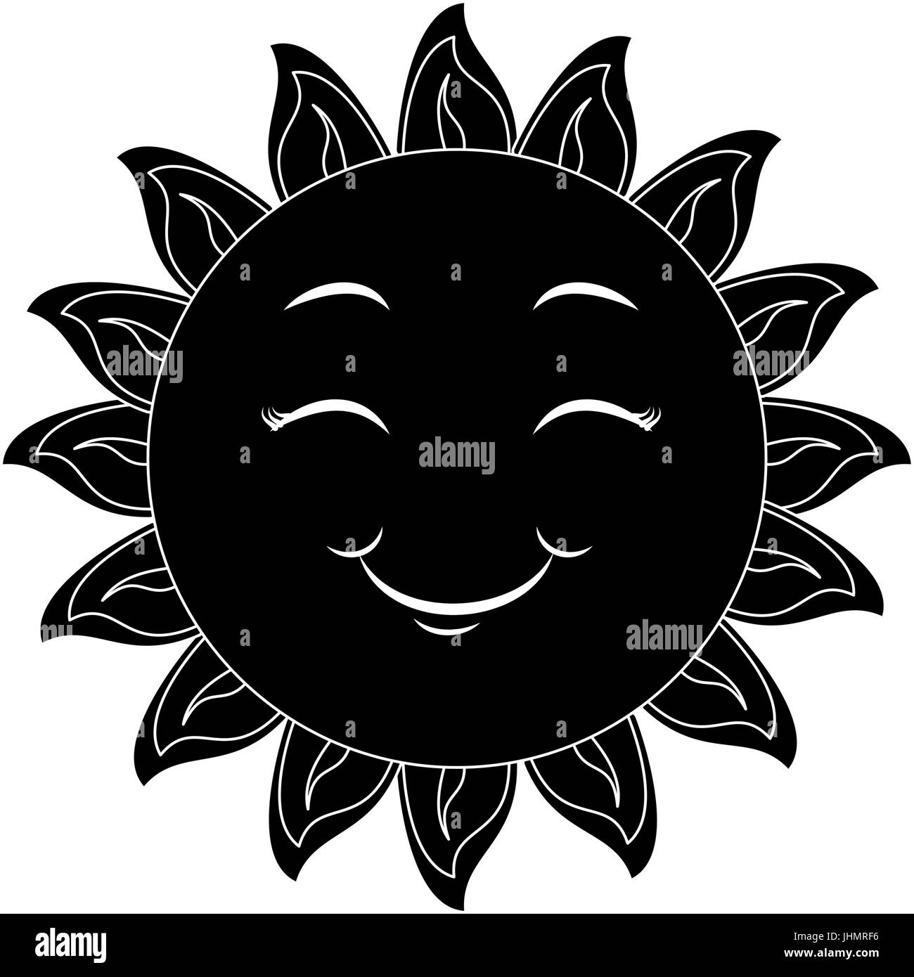 cartoon happy sun icon over white background vector illustration Stock ...