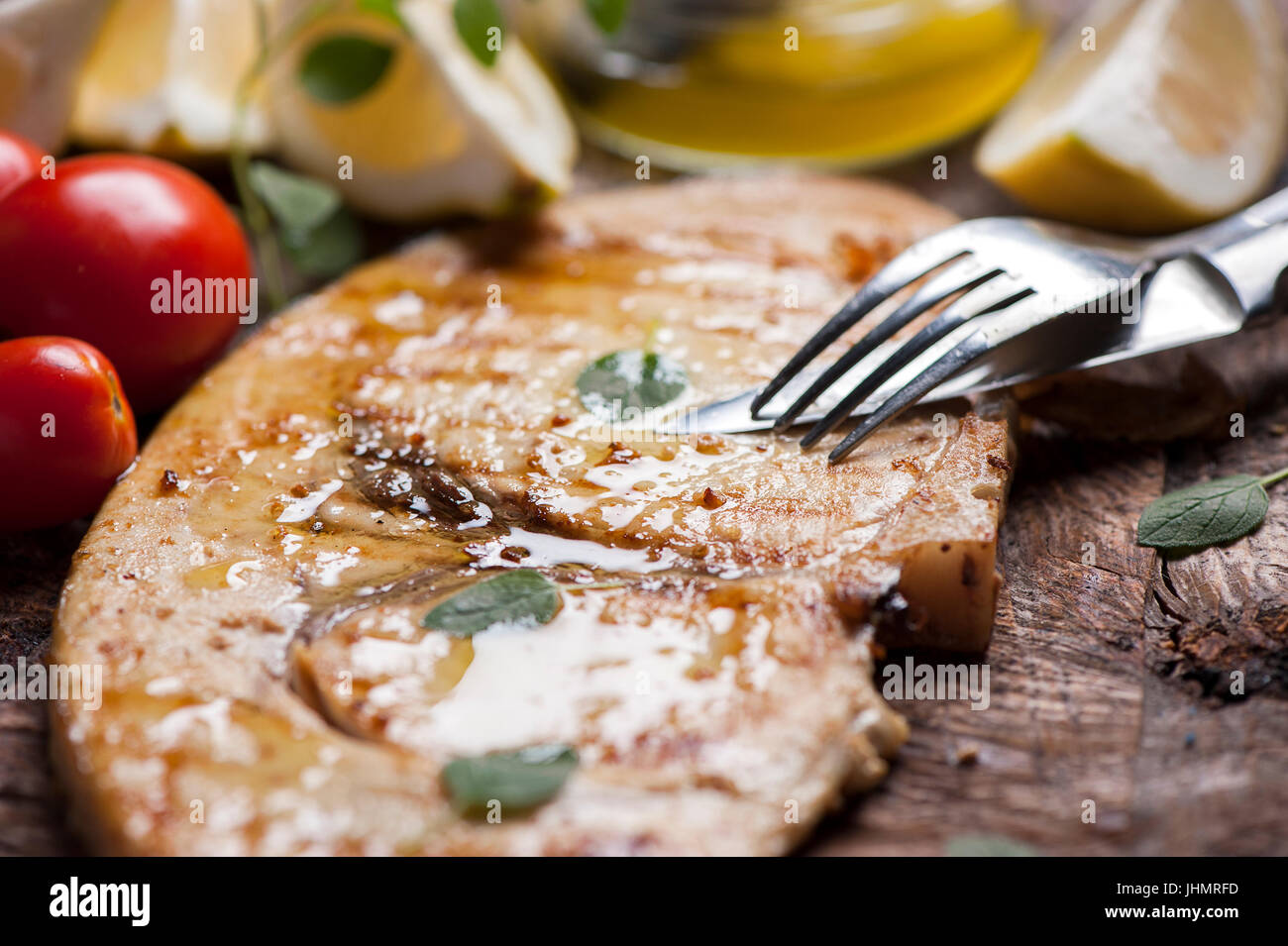 Grilled sword fish Stock Photo - Alamy