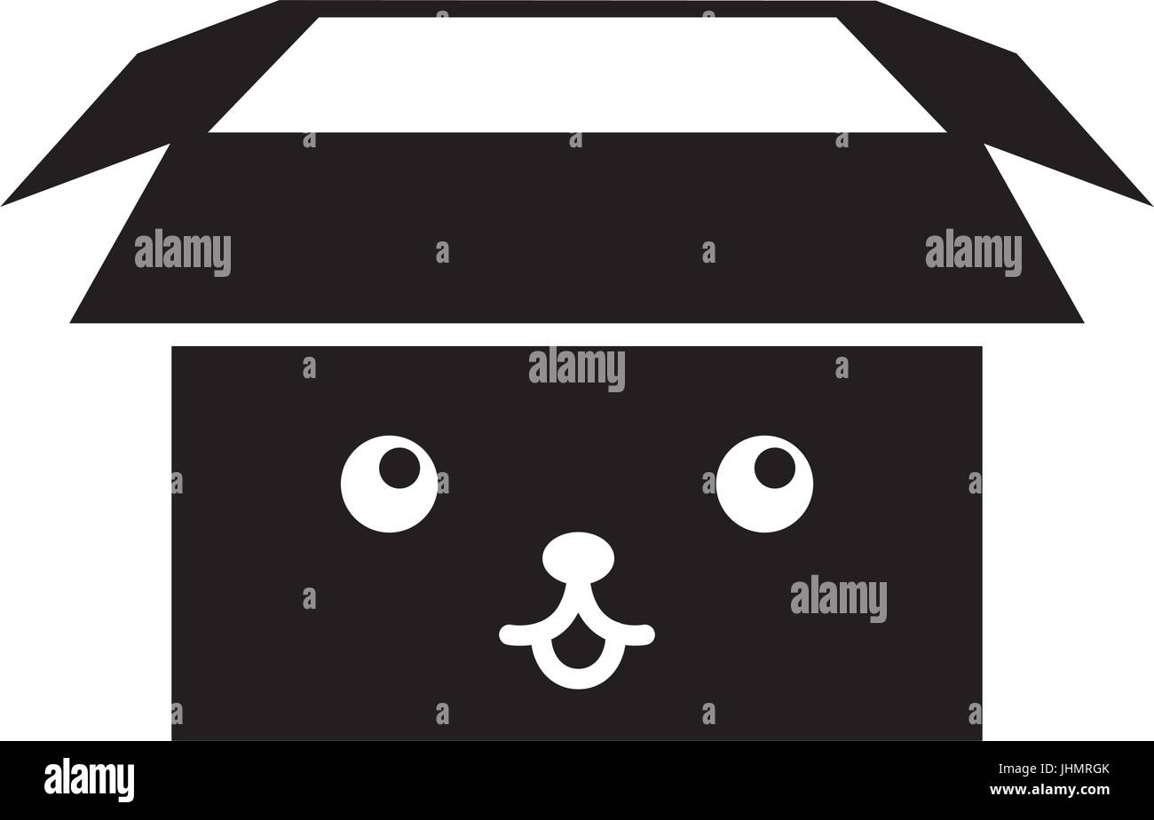 box carton packing kawaii character Stock Vector Image & Art - Alamy