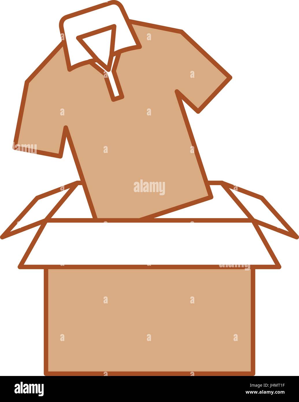 box carton packing with shirt Stock Vector Image & Art - Alamy