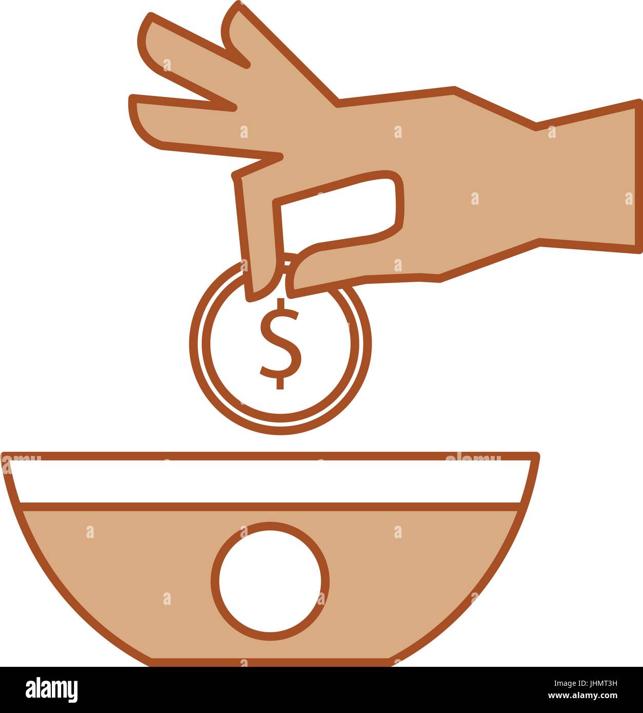 hand human with coin money Stock Vector Image & Art - Alamy