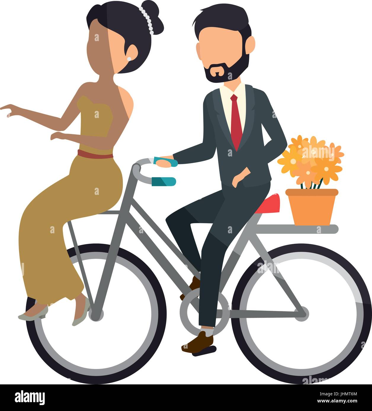 Bicycle married couple icon hi-res stock photography and images - Alamy