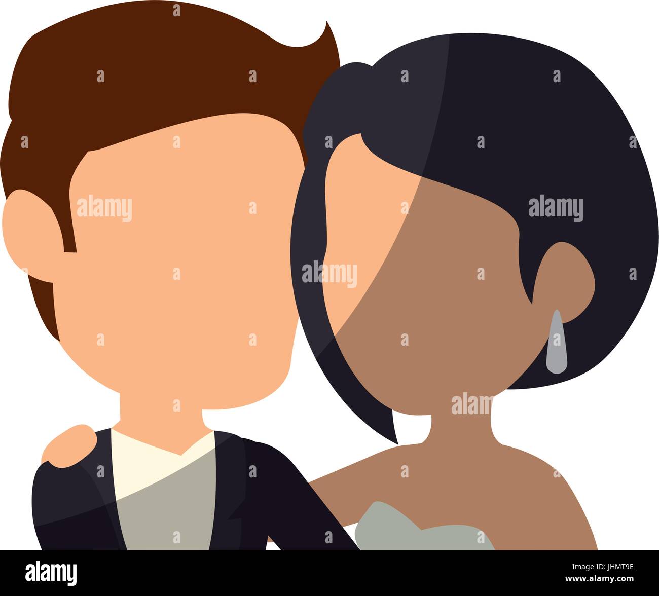 wedding couple icon over white background vector illustration Stock ...