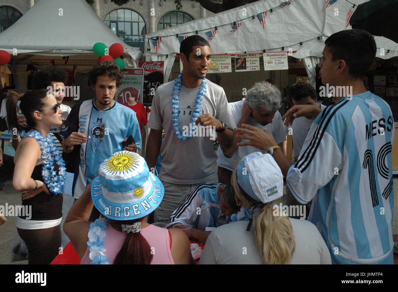 Argentinian football fans at the 2006 Football World Cup at ...