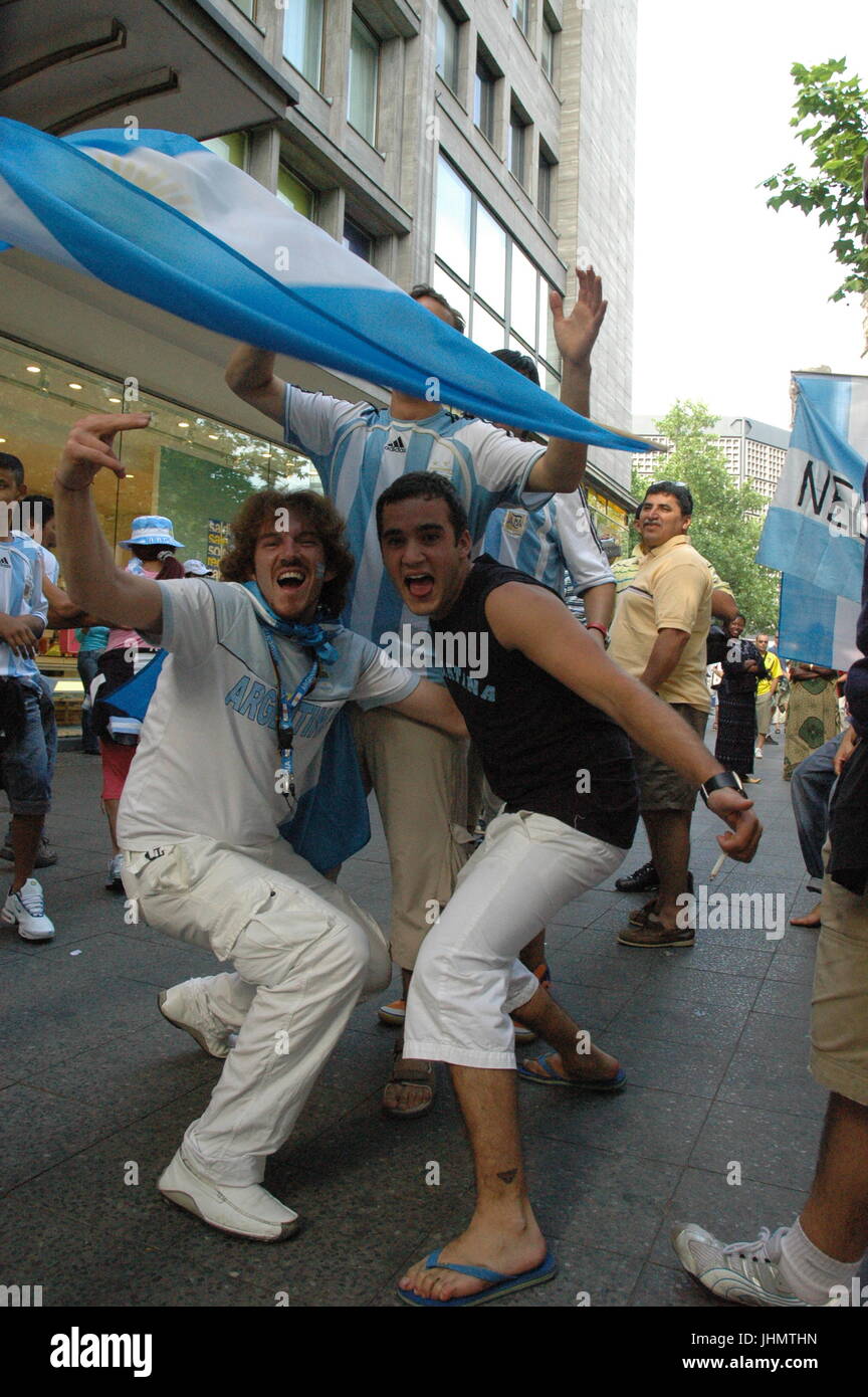 Argentinian football fans at the 2006 Football World Cup at ...