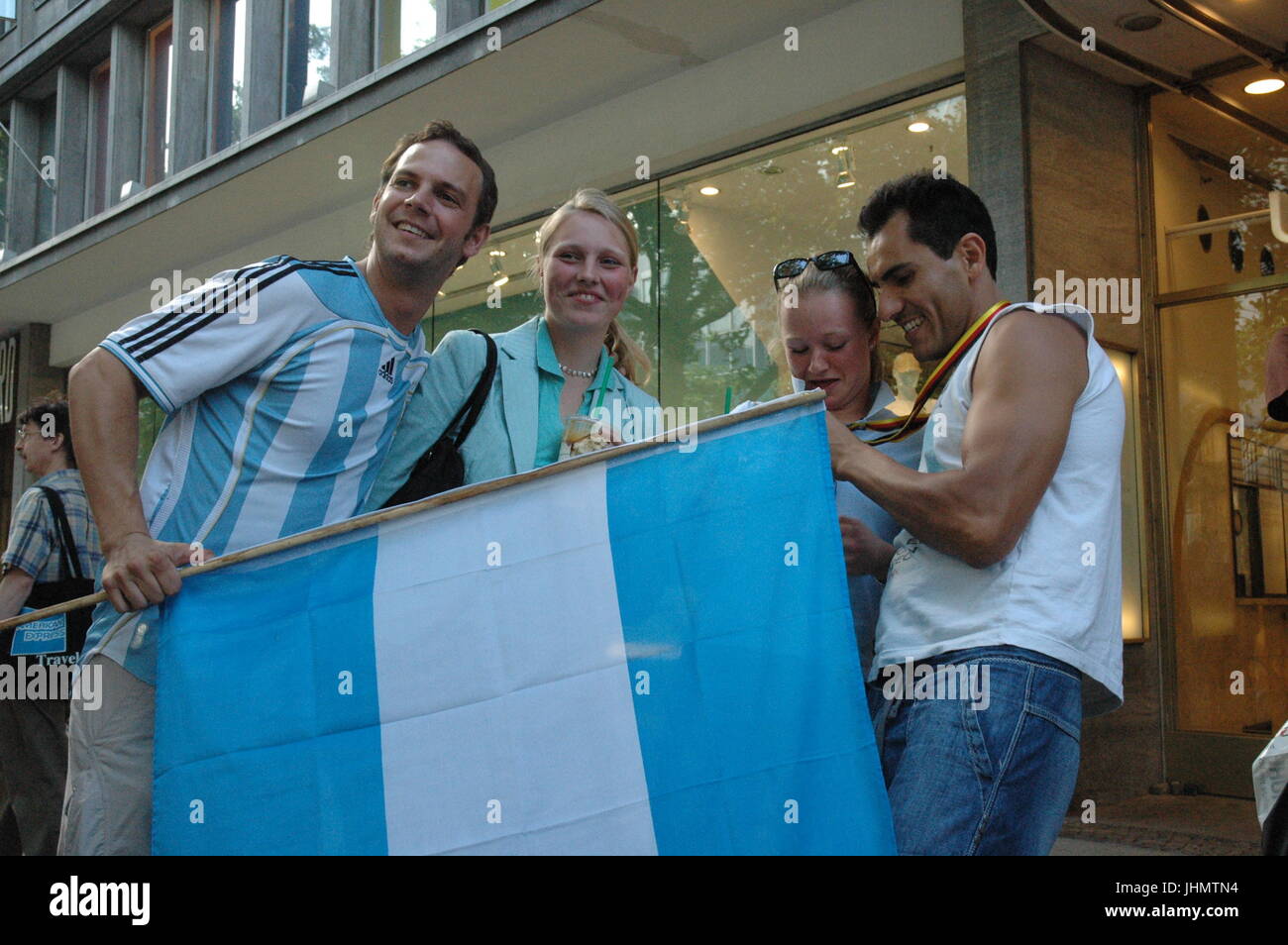 Argentinian football fans at the 2006 Football World Cup at ...