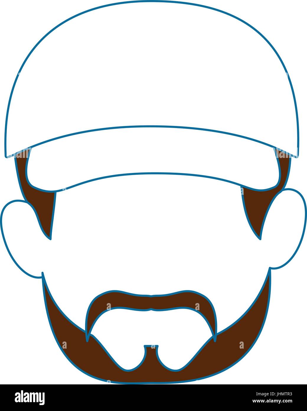 avatar man wearing a cap icon over white background vector illustration ...