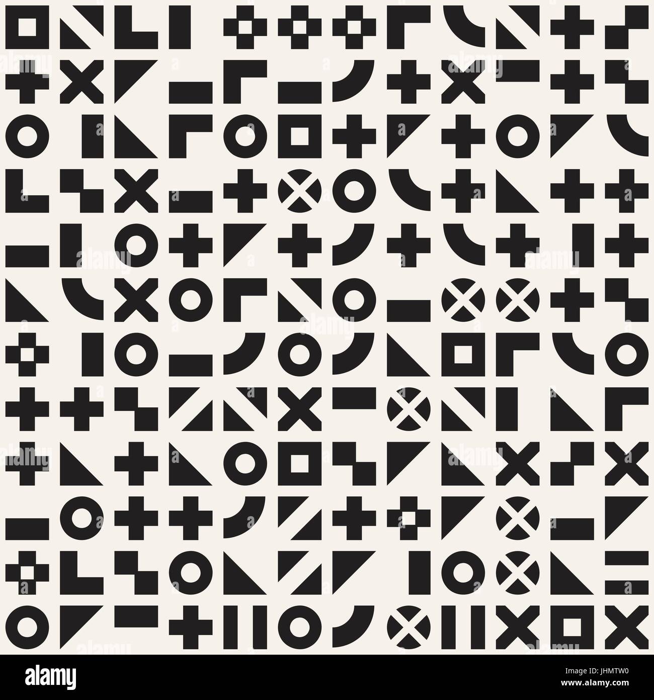 Vector random shapes seamless pattern. Modern stylish irregular texture ...