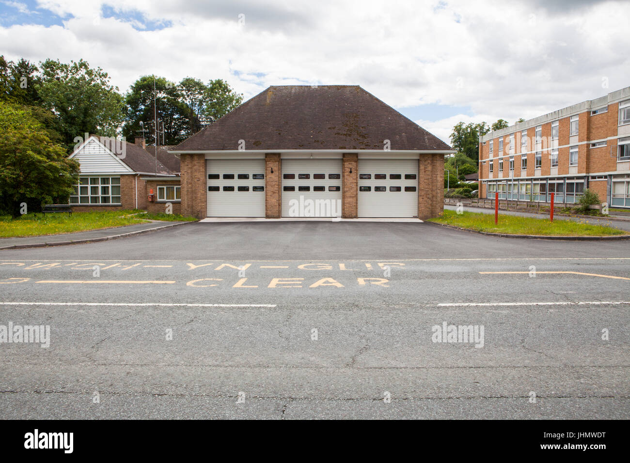 Welshpool Fire station, in Welshpool, Powys in Wales. United Kingdom ...