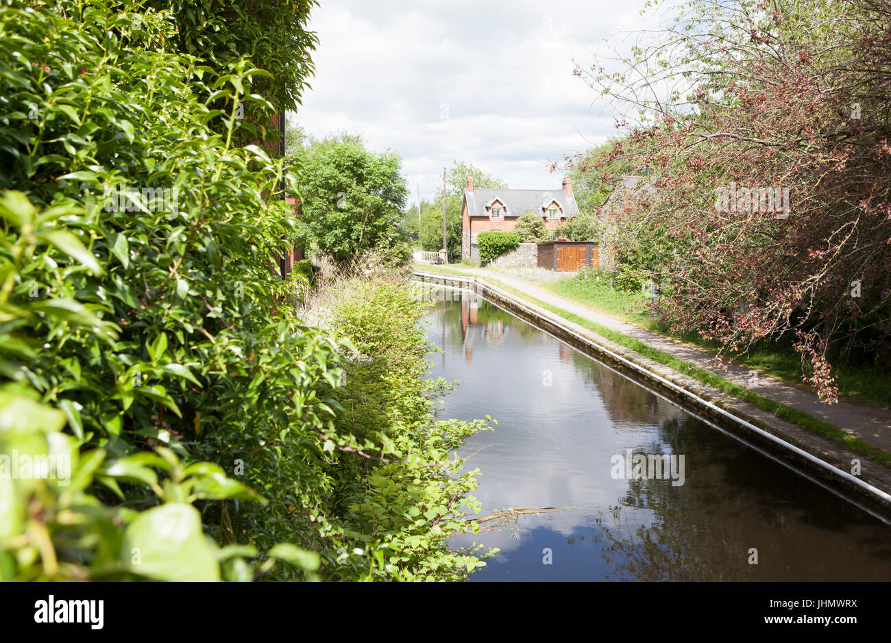 Montgomery Canal in Welshpool, Powys in Wales, United Kingdom Stock ...