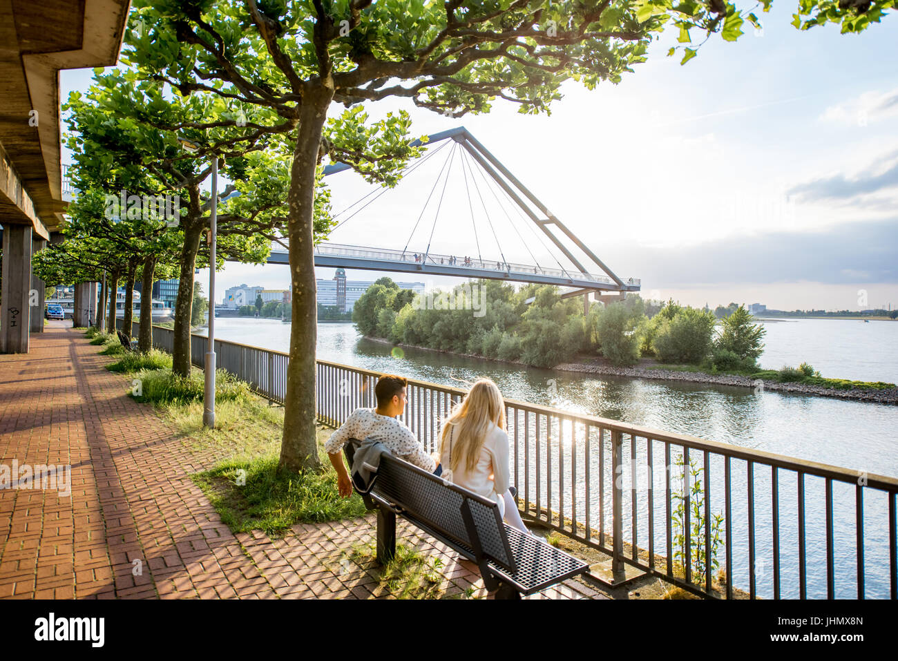 Park in Dusseldorf city Stock Photo - Alamy