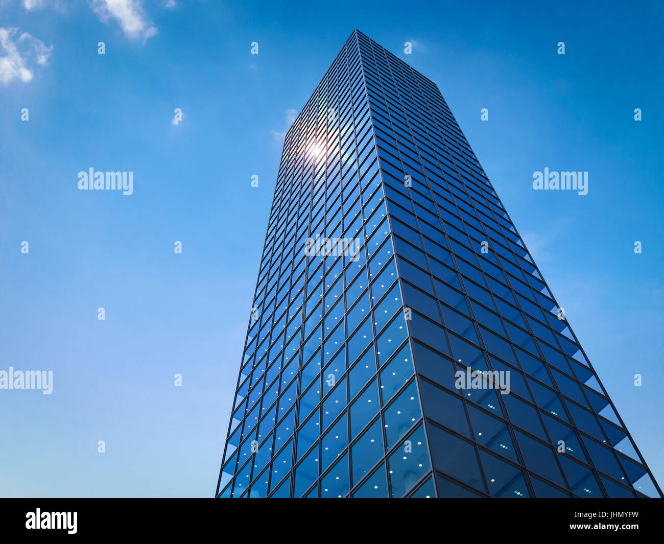 3d rendering office building in city Stock Photo - Alamy