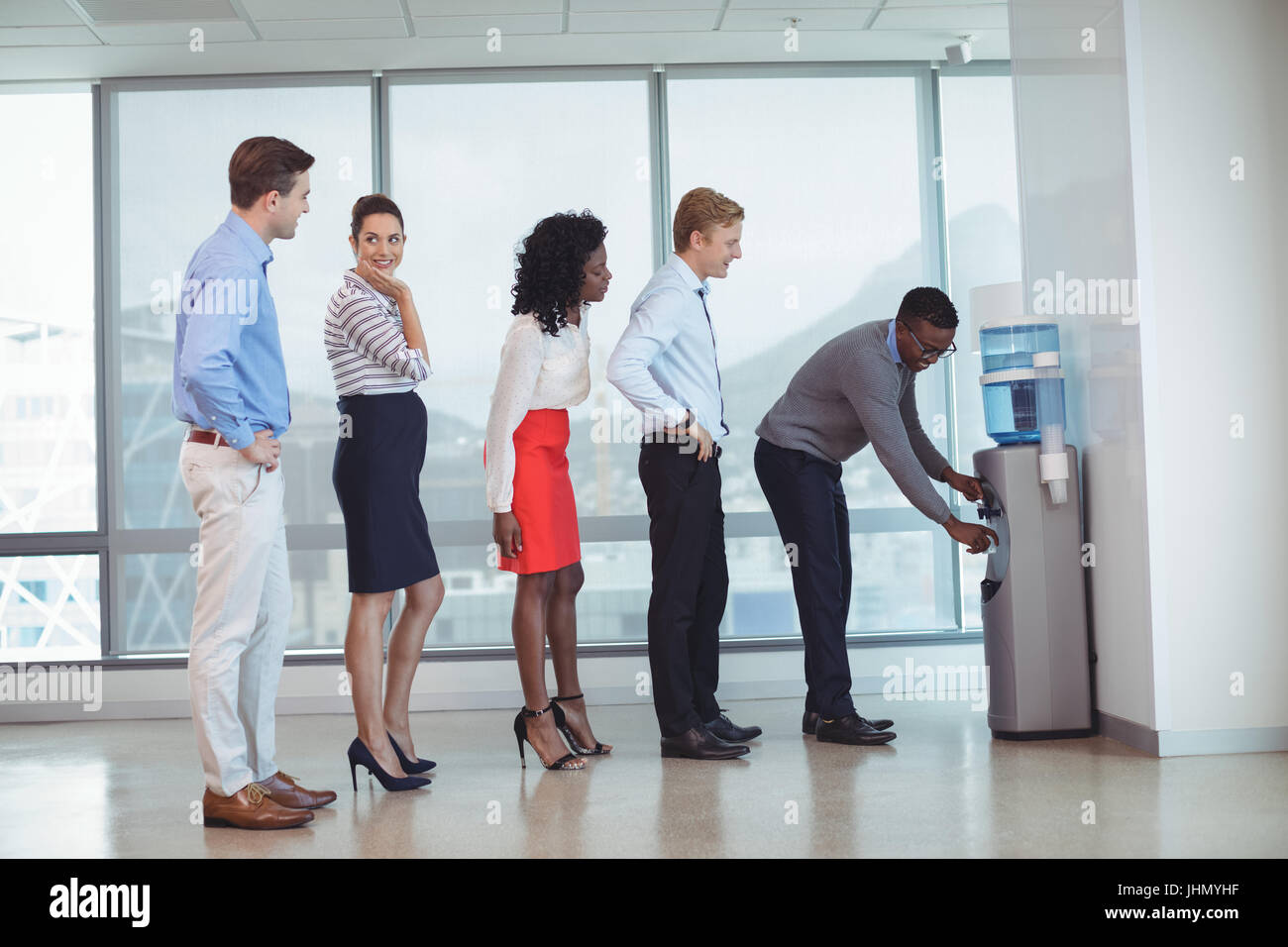 Business People Standing In Line