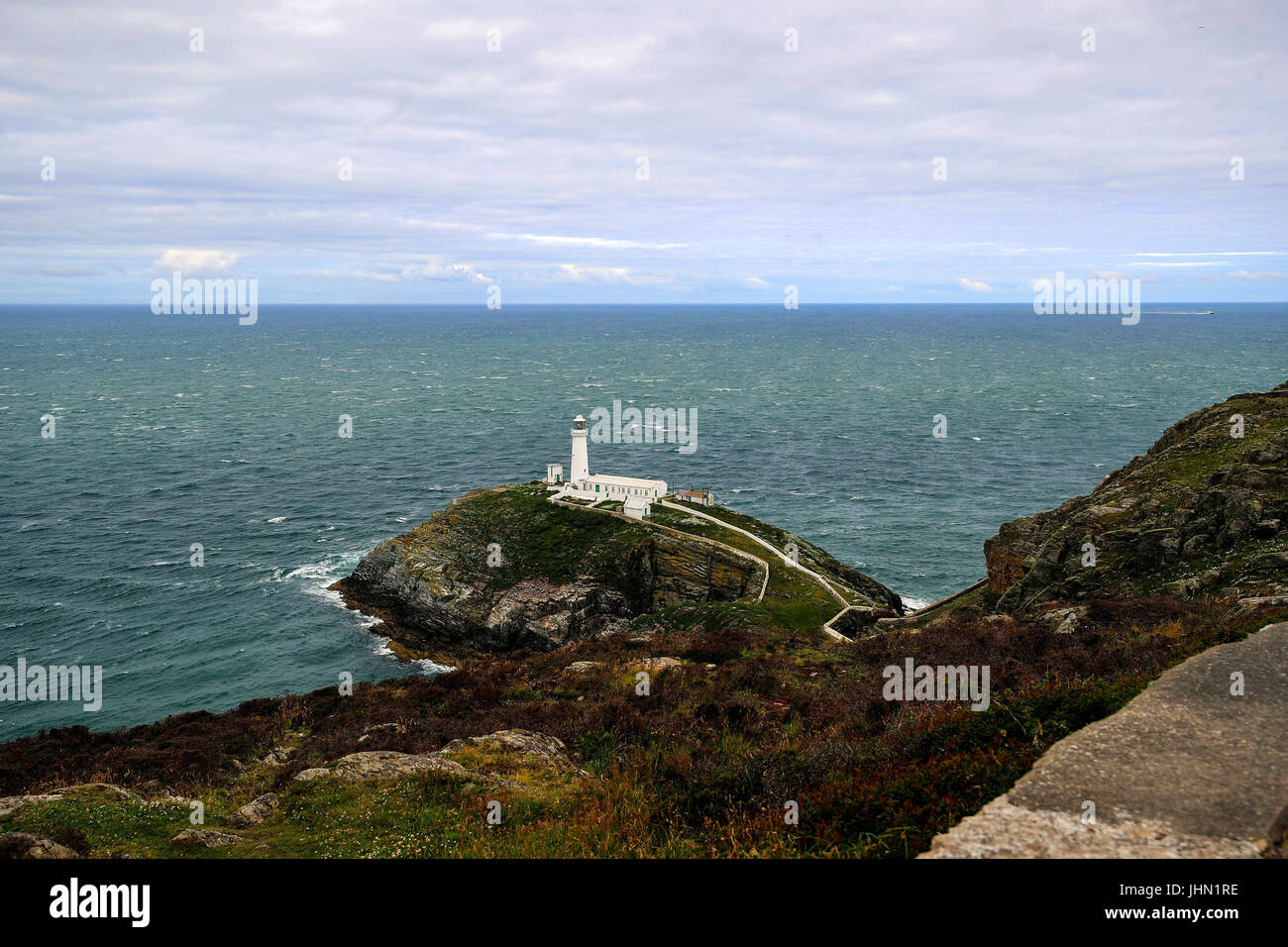 A general view of South Stack Lighthouse in Anglesey, North Wales Stock ...