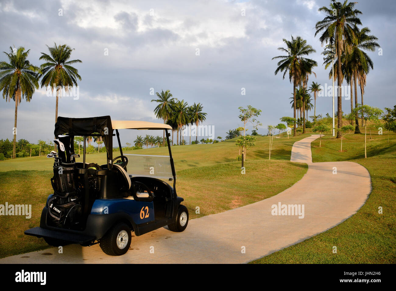 General view of a beautiful golf course in Sepang, Negeri Sembilan ...