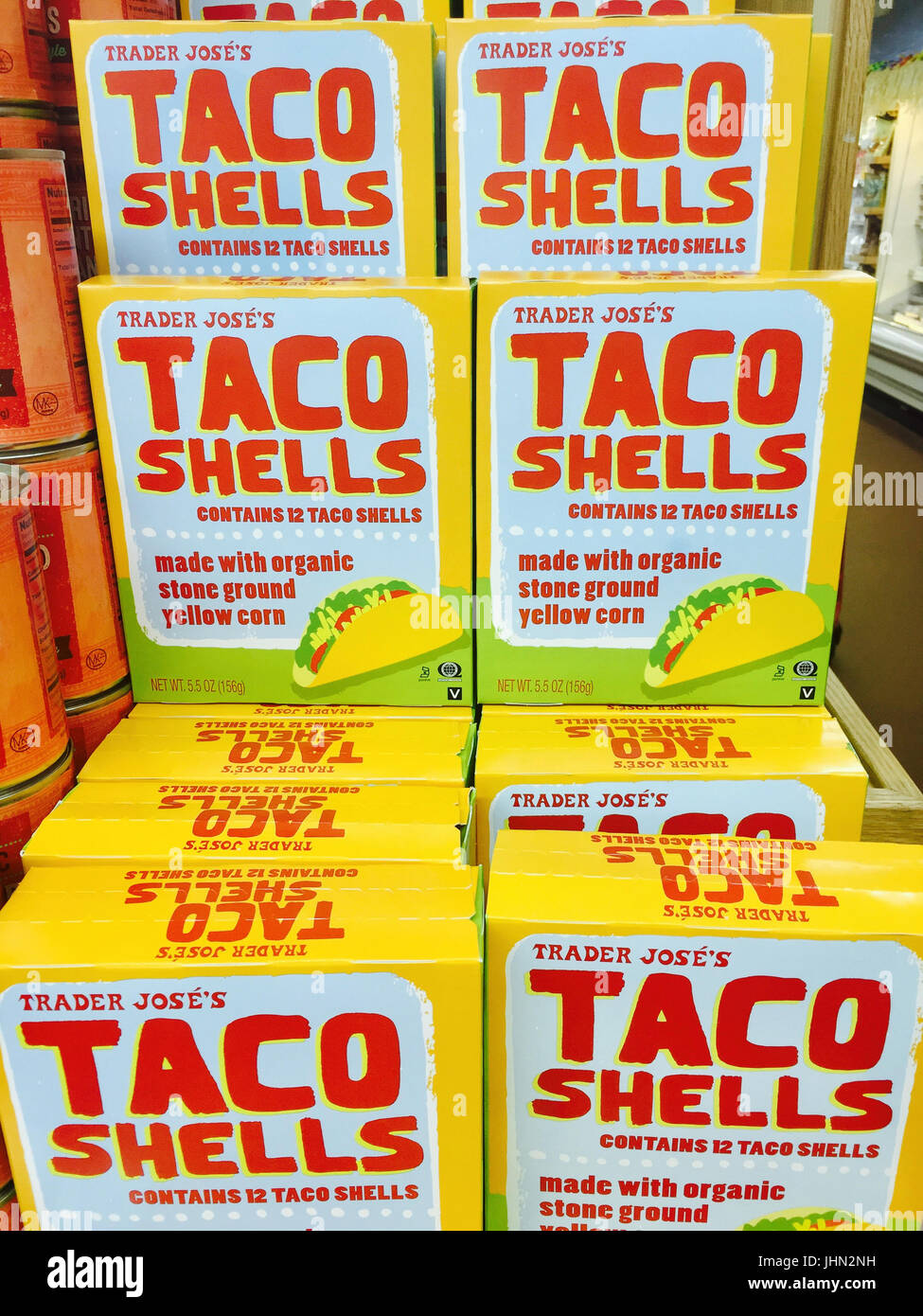 Trader Joe's Taco Ingredients End Aisle Display, NYC, USA Stock Photo ...