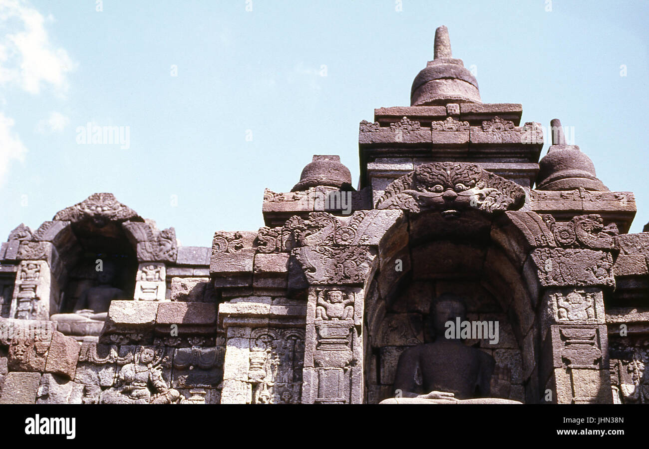 Borobudur; Buddha in Niches; Central Java; Indonesia Stock Photo - Alamy