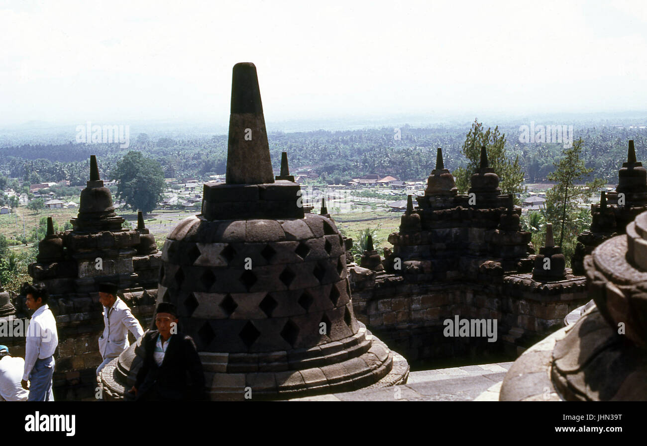 Borobudur stupa Circulars; Central Java; Indonesia Stock Photo - Alamy