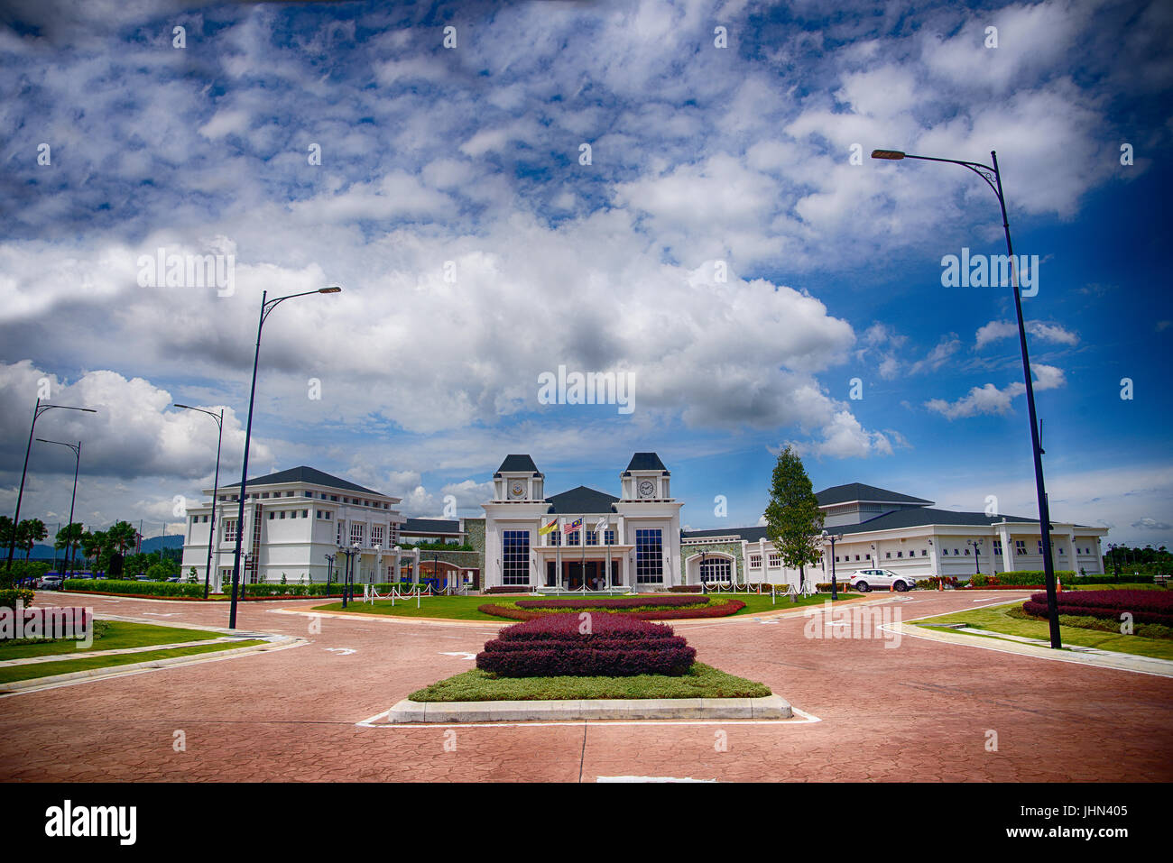 General view of a beautiful golf club in Sepang, Malaysia Stock Photo ...