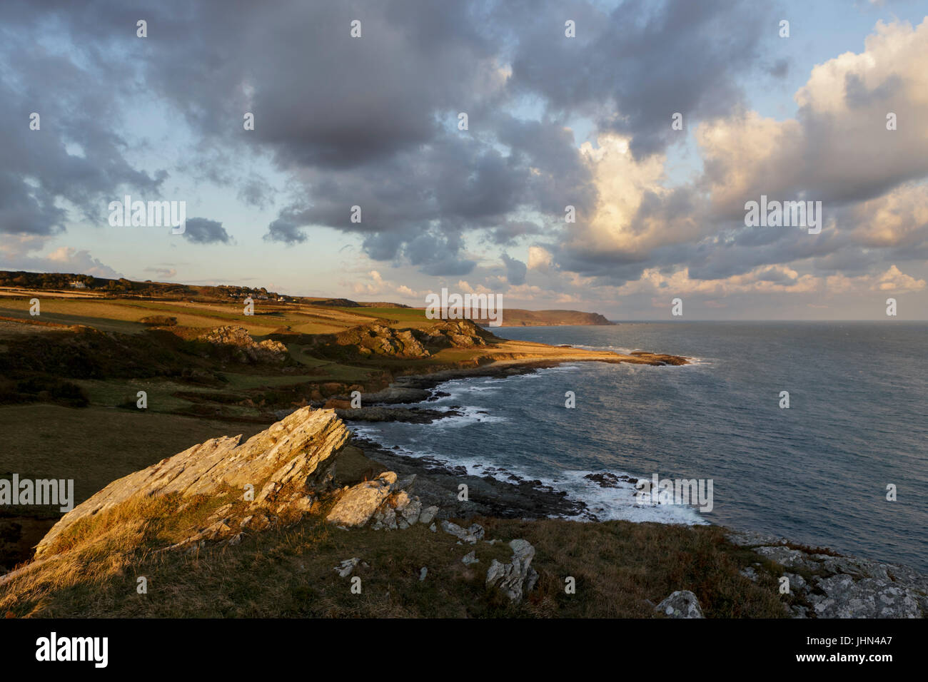 Dramatic sky at Prawle Point, South Devon Stock Photo - Alamy