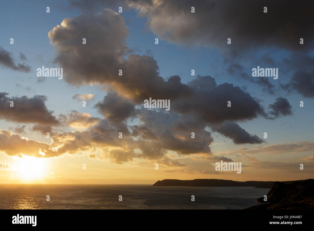 Dramatic sky over Bolt Tail, Salcombe, South Devon Stock Photo - Alamy