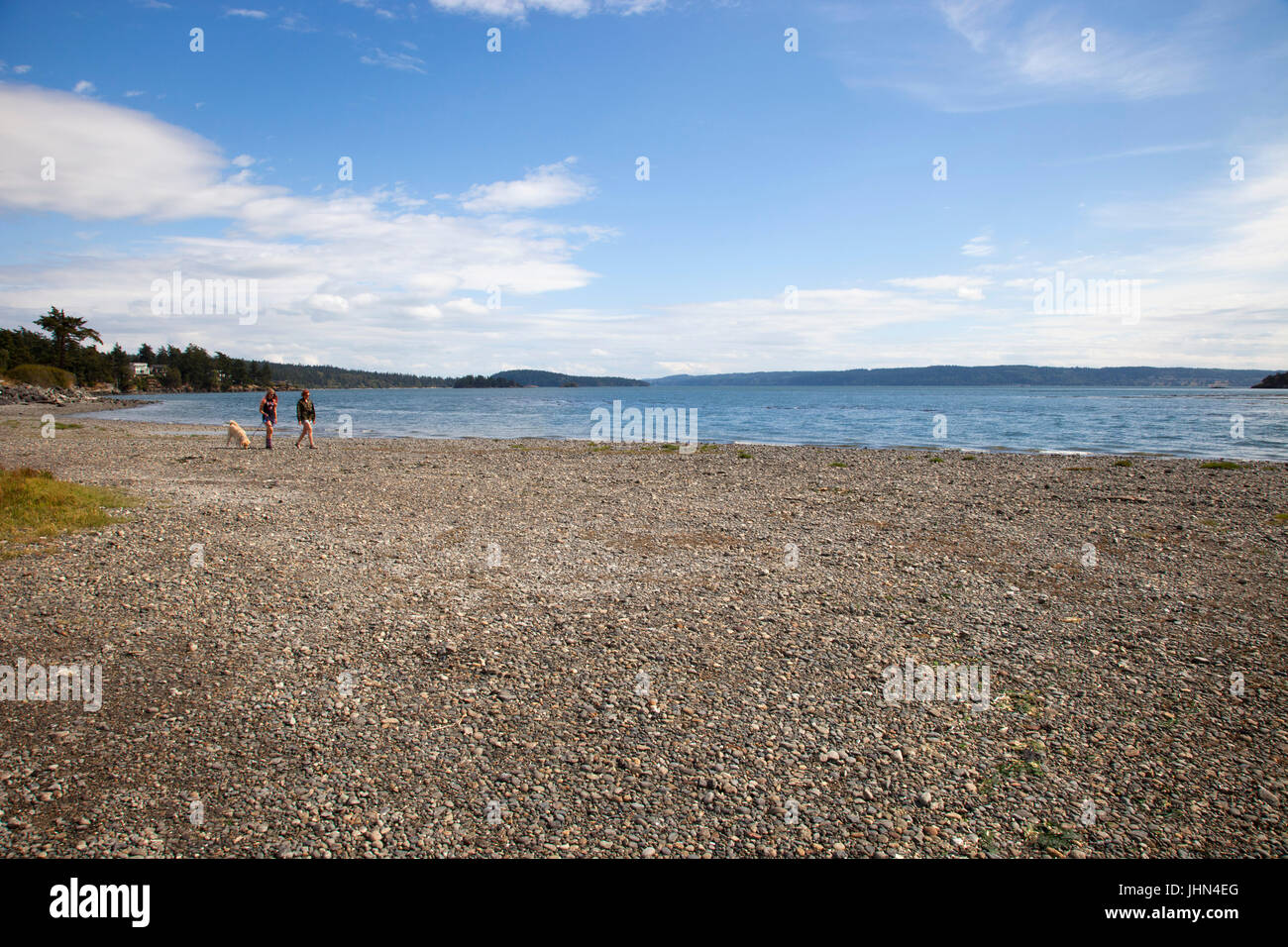 Beach, La Conner Campground, Swinomish Indian Reservation, Skagit Bay ...