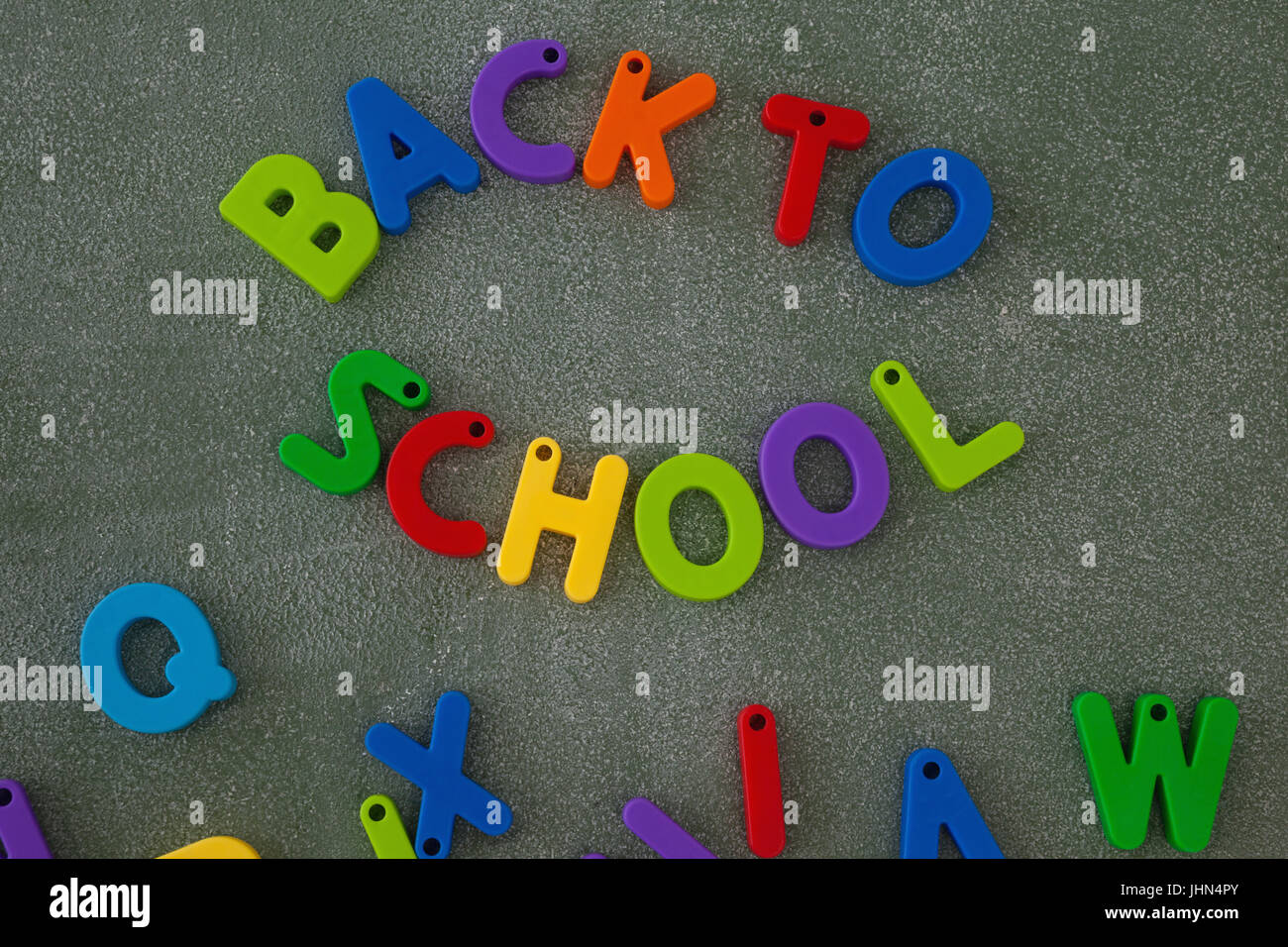 Close-up of block letters arranged on chalkboard Stock Photo - Alamy