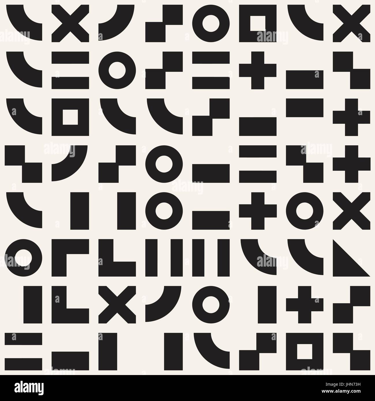 Vector random shapes seamless pattern. Modern stylish irregular texture ...