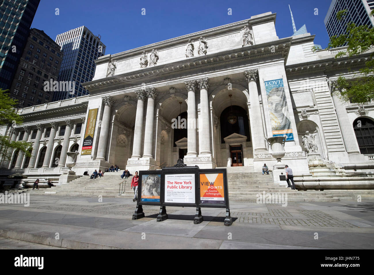 The new york public library building New York City USA Stock Photo - Alamy