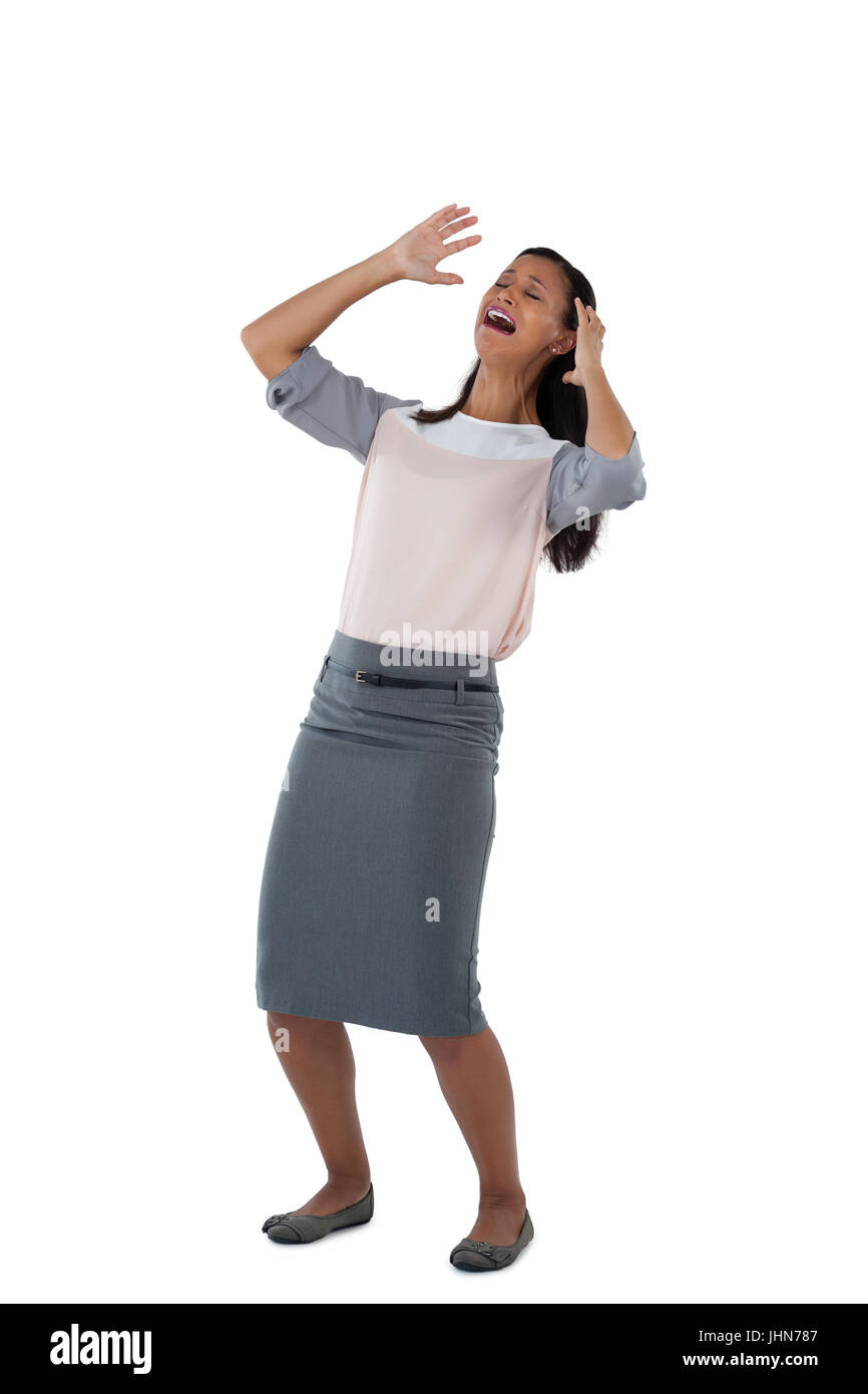 Frustrated business woman page hi-res stock photography and images - Alamy