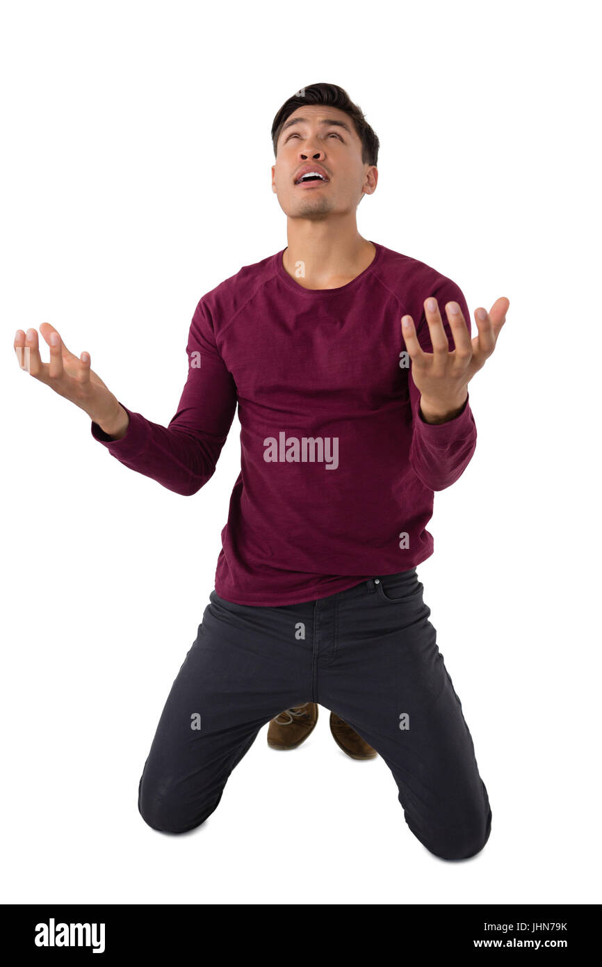 Person kneeling Cut Out Stock Images & Pictures - Alamy