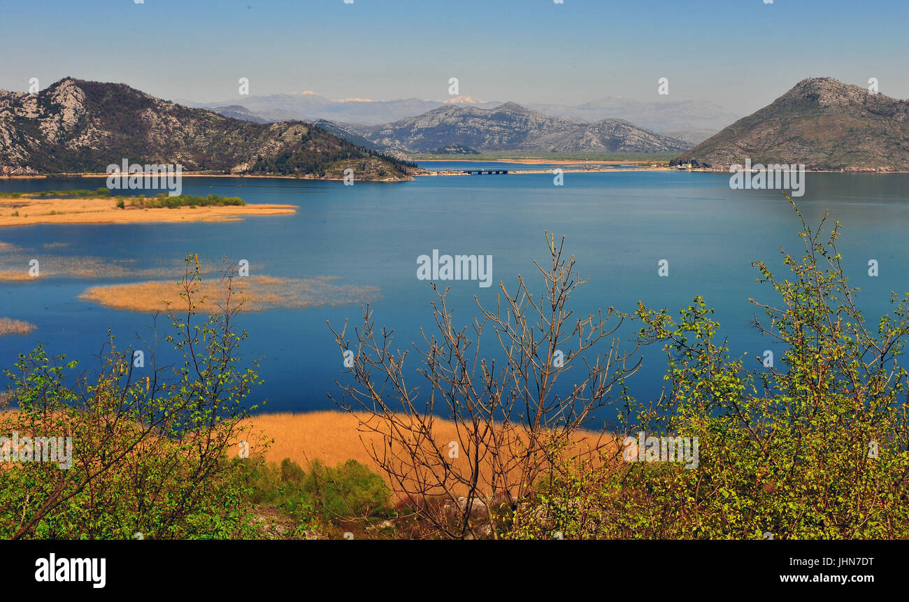 Mountains and water of Skadar lake, Montenegro Stock Photo - Alamy