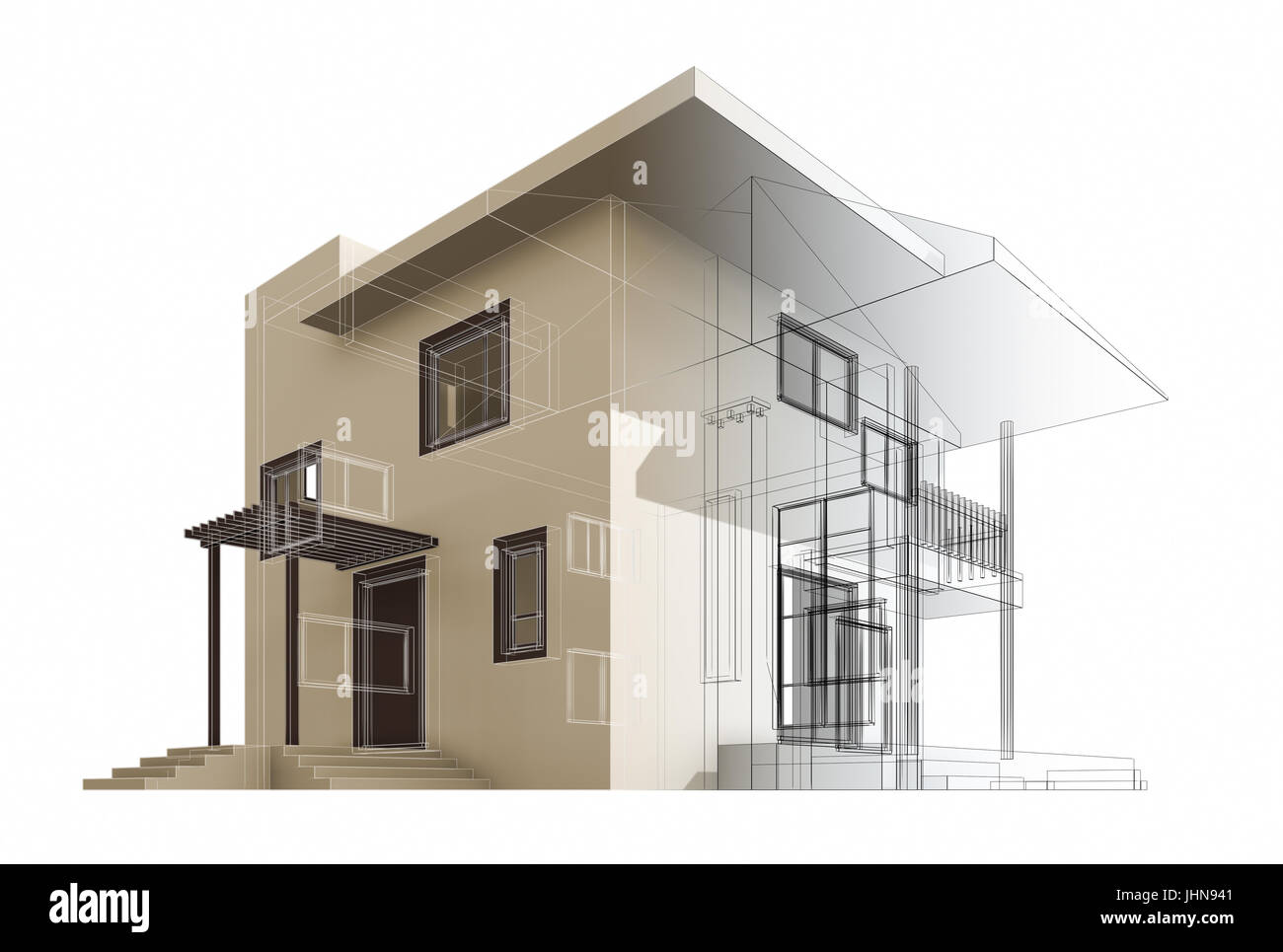 House construction 3d home design model hi-res stock photography and ...